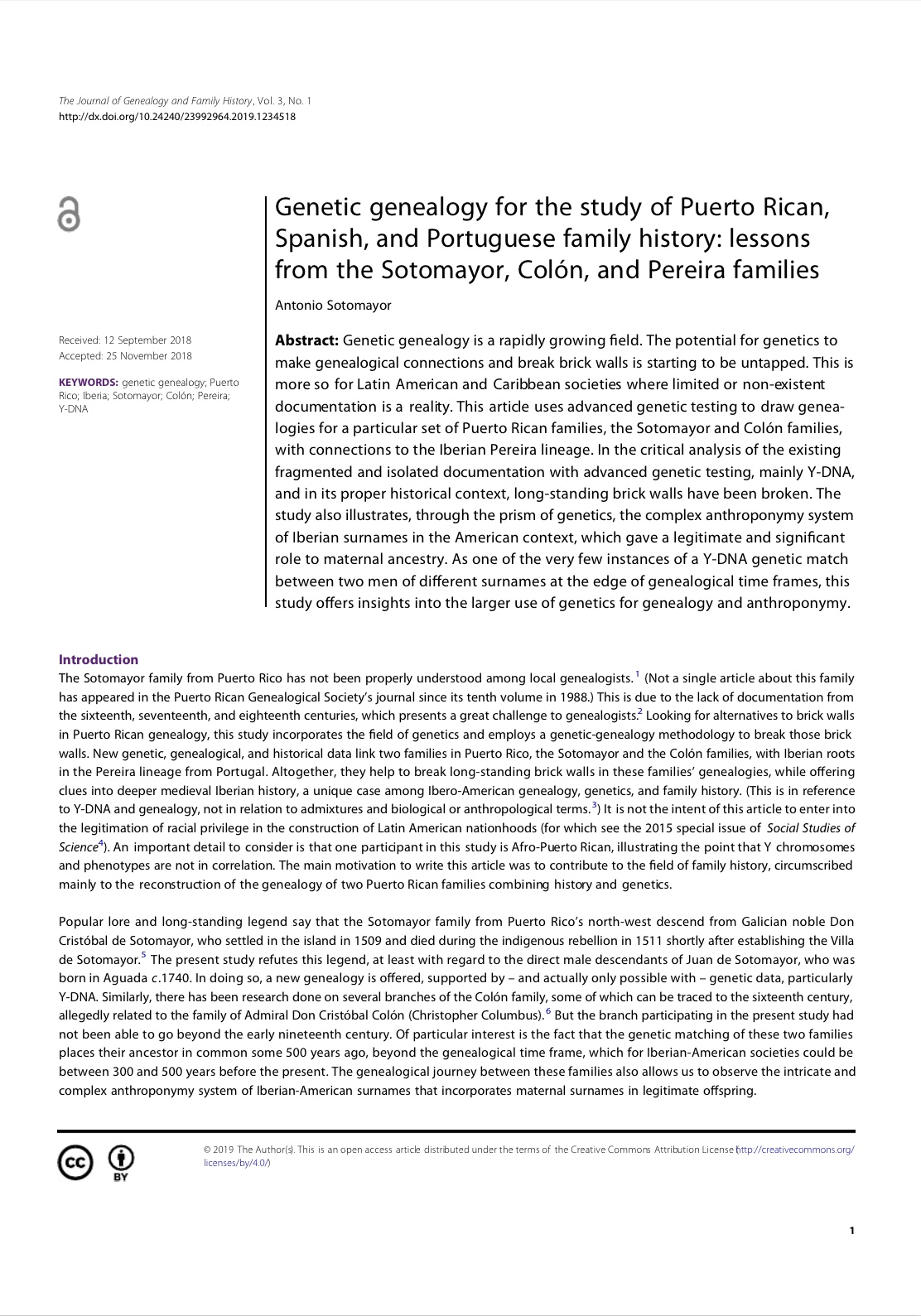 Genetic genealogy for the study of Puerto Rican, Spanish, and ...